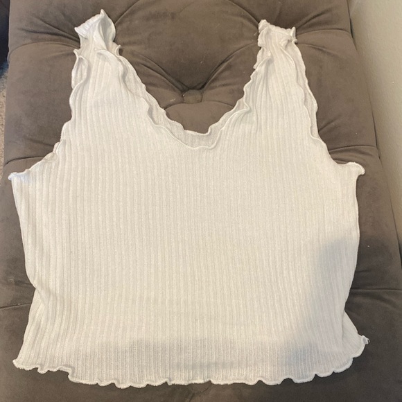 Tops | White Medium Cropped Tank Top | Poshmark
